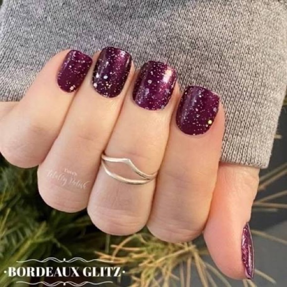 Color Street | Makeup | Sale33 Color Street Nail Polish Strips Shade Bordeaux Glitz Nwt | Poshmark
